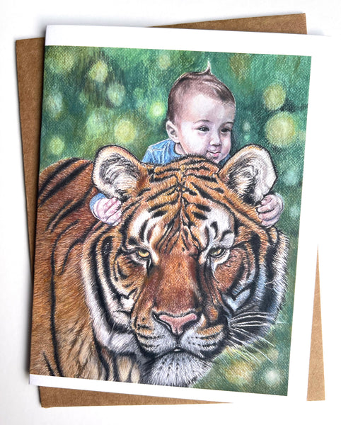 Riding Tiger Card – Bev's Art Store
